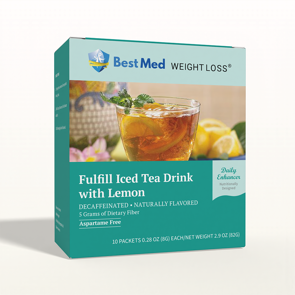 BestMed Fulfill Iced Tea Drink | High-Fiber Lemon Tea (10ct) – Doctors ...